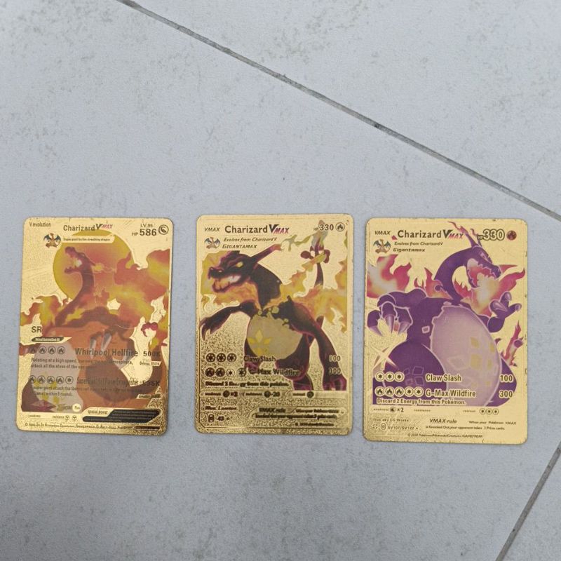 [UNKNOWN STATUS]Rarest Pokémon card Charizard Gold Card | Shopee Malaysia