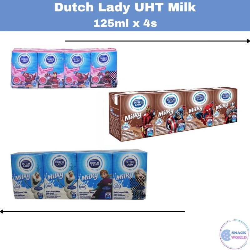 Dutch Lady UHT Milk (125ml x 4s) Chocolate Strawberry Milky | Shopee Malaysia