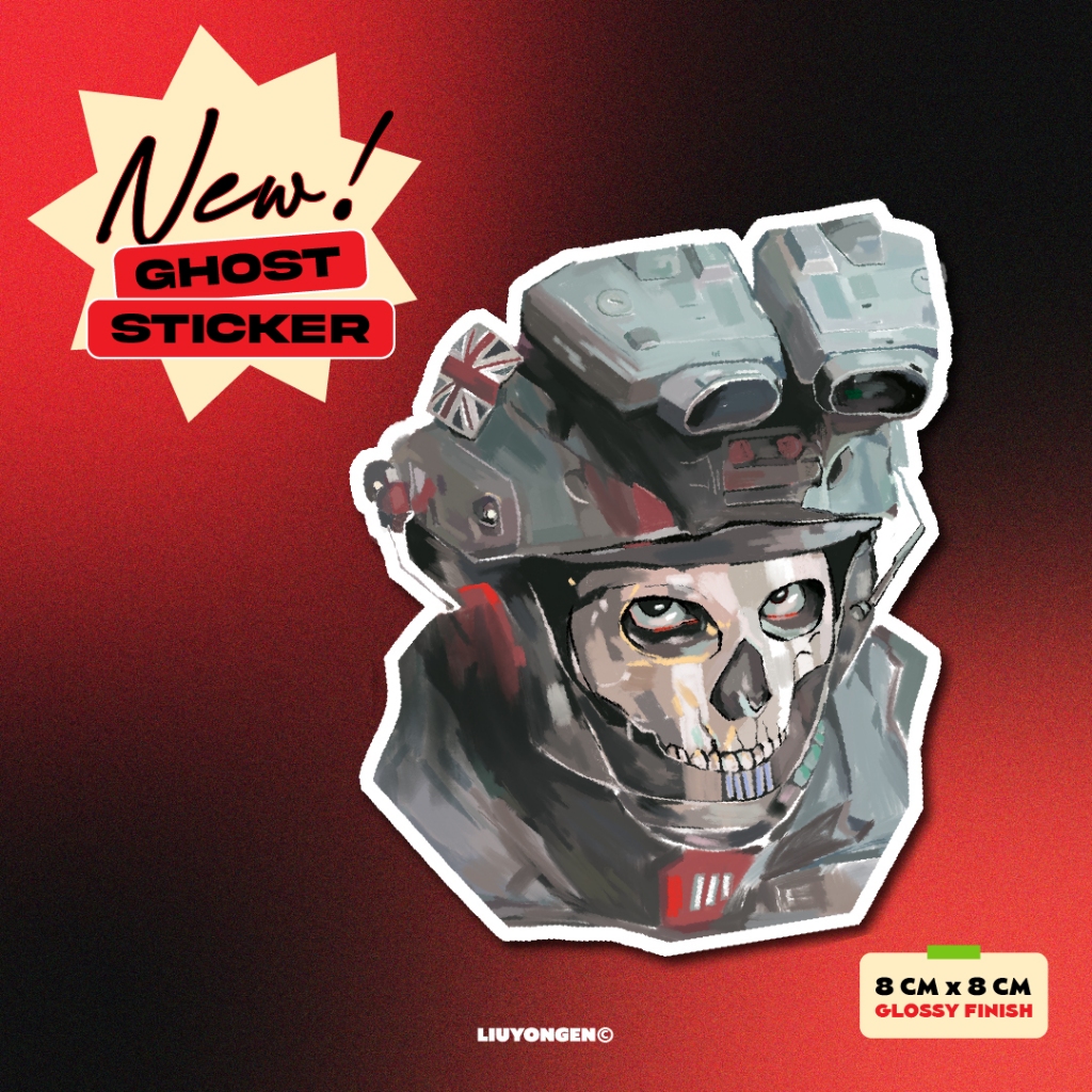 Call of Duty: Simon Ghost Riley Sticker | Shopee Malaysia