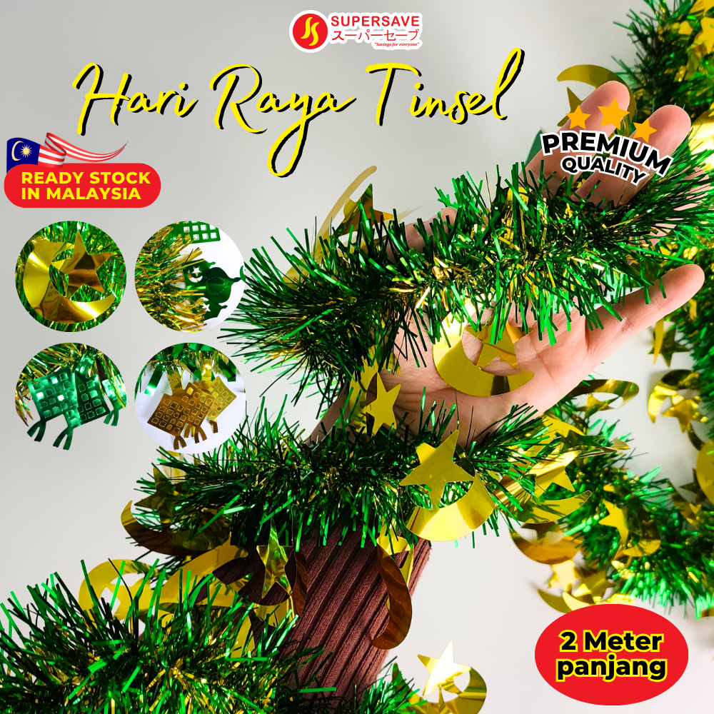 SUPERSAVE Hiasan Raya 2M Hari Raya 2025 Hanging Tinsel Ceiling Deco ...