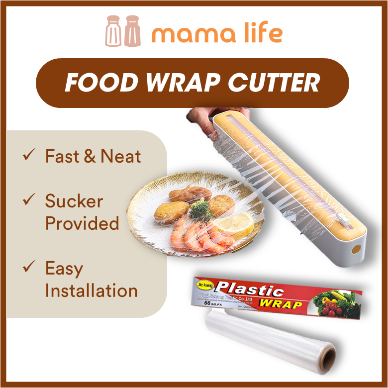 Cling Firm Dispenser With Cutter Food Wrapper Plastic Wrap Cutter Keep ...