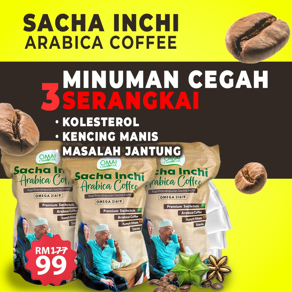 Kopi Arabica Sacha Inchi kini dengan FORMULA TERBARU dengan Kunyit ...