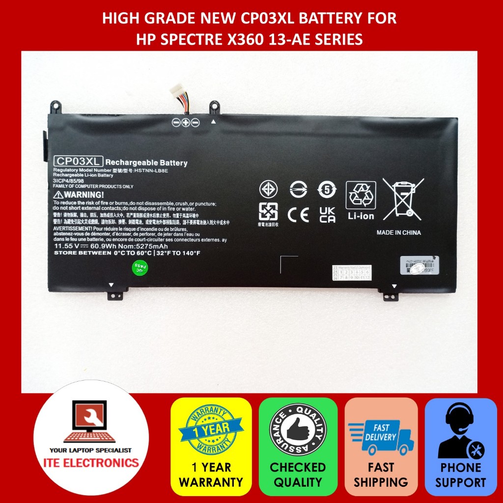 ORIGINAL NEW CP03XL HP SPECTRE X360 13-AE SERIES BATTERY | Shopee Malaysia