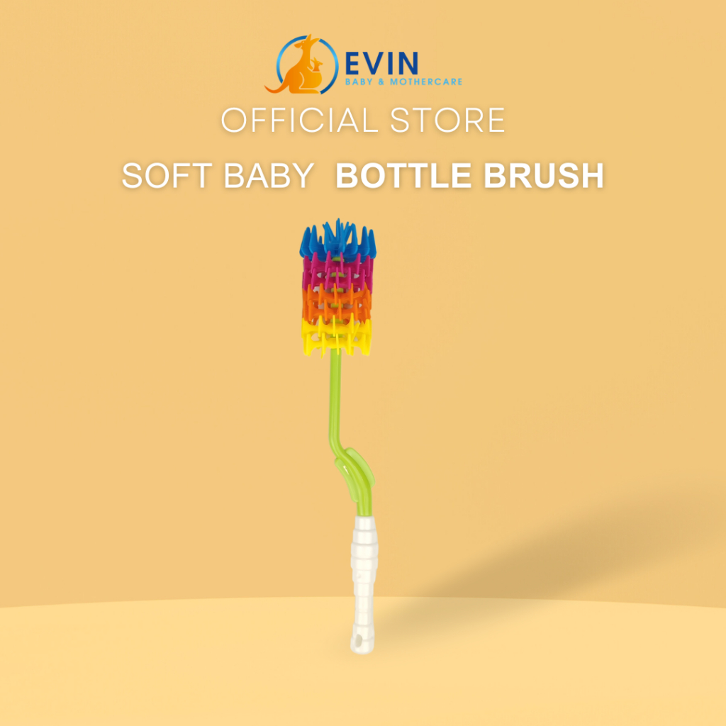 EVIN Soft Silicone Baby Bottle Brush Berus Botol Bayi 360 Rotating ...