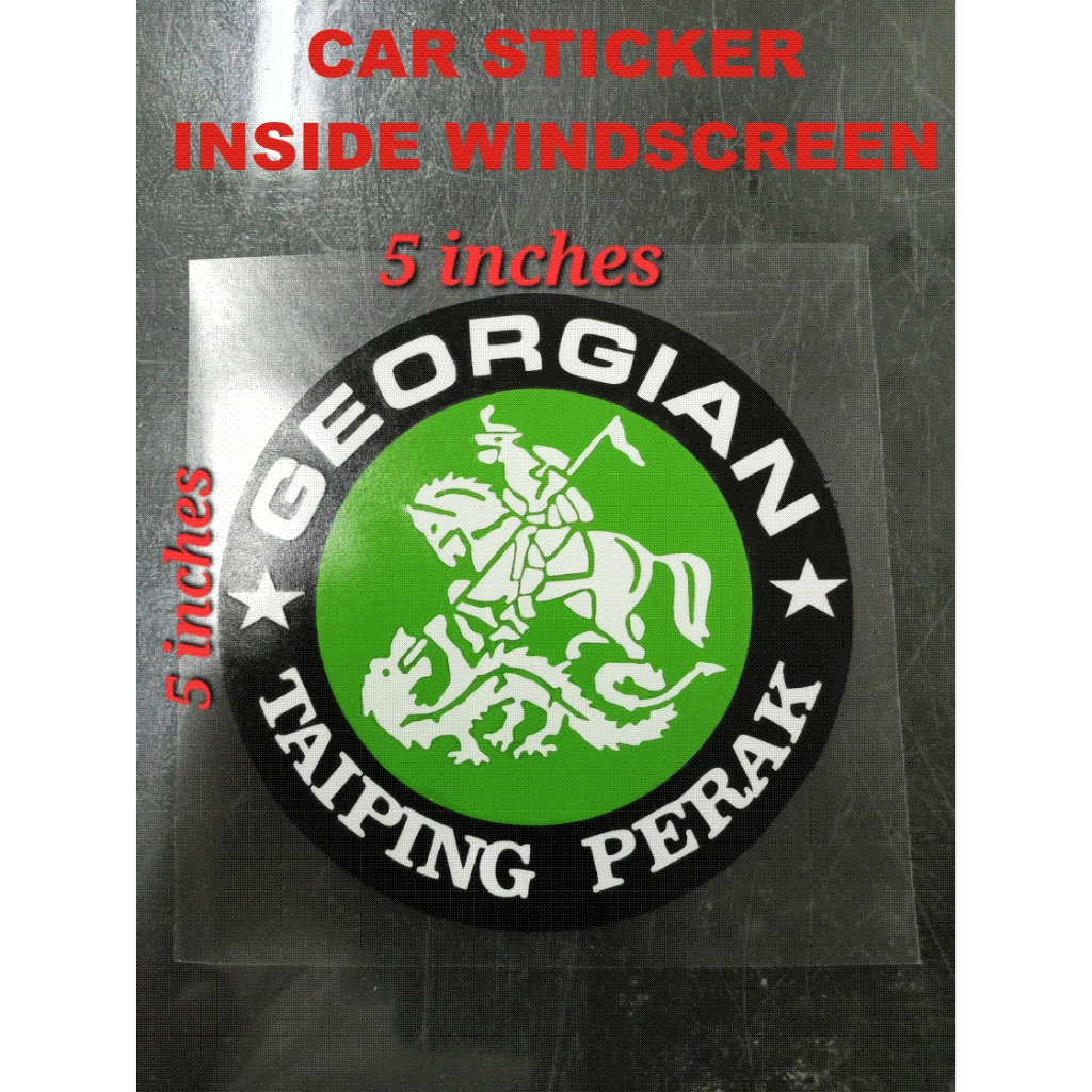 0208 20240226-429 GEORGIAN TAIPING PERAK STICKER 2D CAR STICKER INSIDE ...