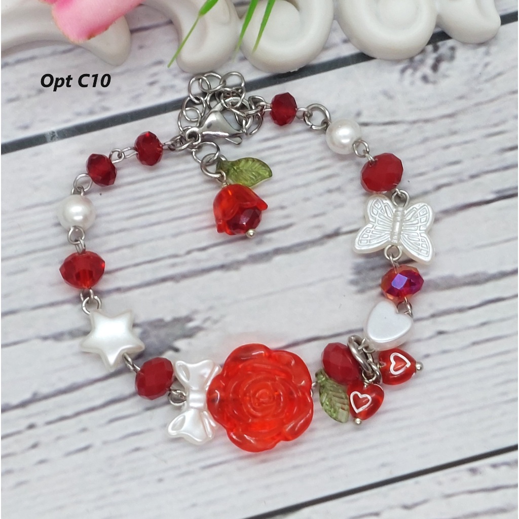 Coquette Cottagecore Fairycore bracelets; charm bracelet; trendy ...