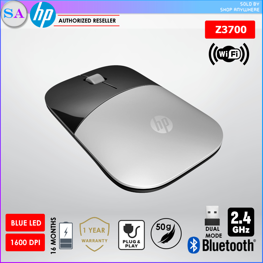 HP Z3700 Dual Black Wireless Bluetooth Mouse ( 758A9AA / 758A8AA ...