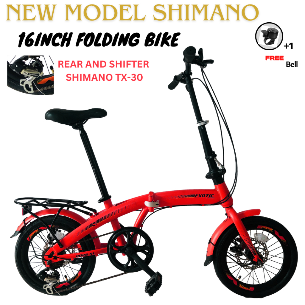 Basikal Lipat 16inci Folding Bike With Rear Carrier Easy Foldable ...