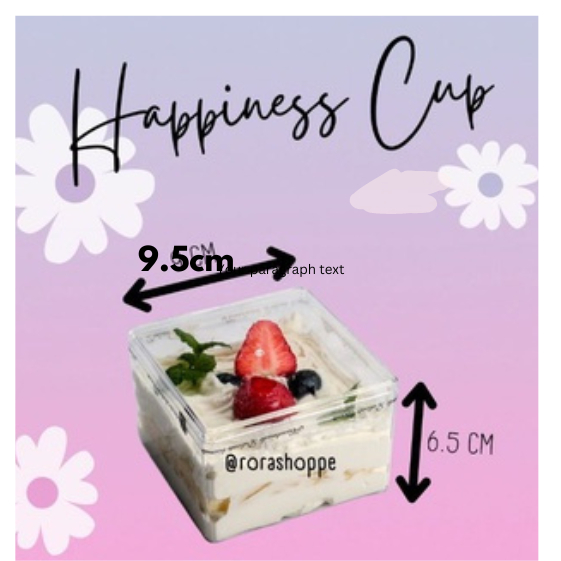 RORA - Acrylic Transparent Square PET Food Container l Bekas Kuih ...