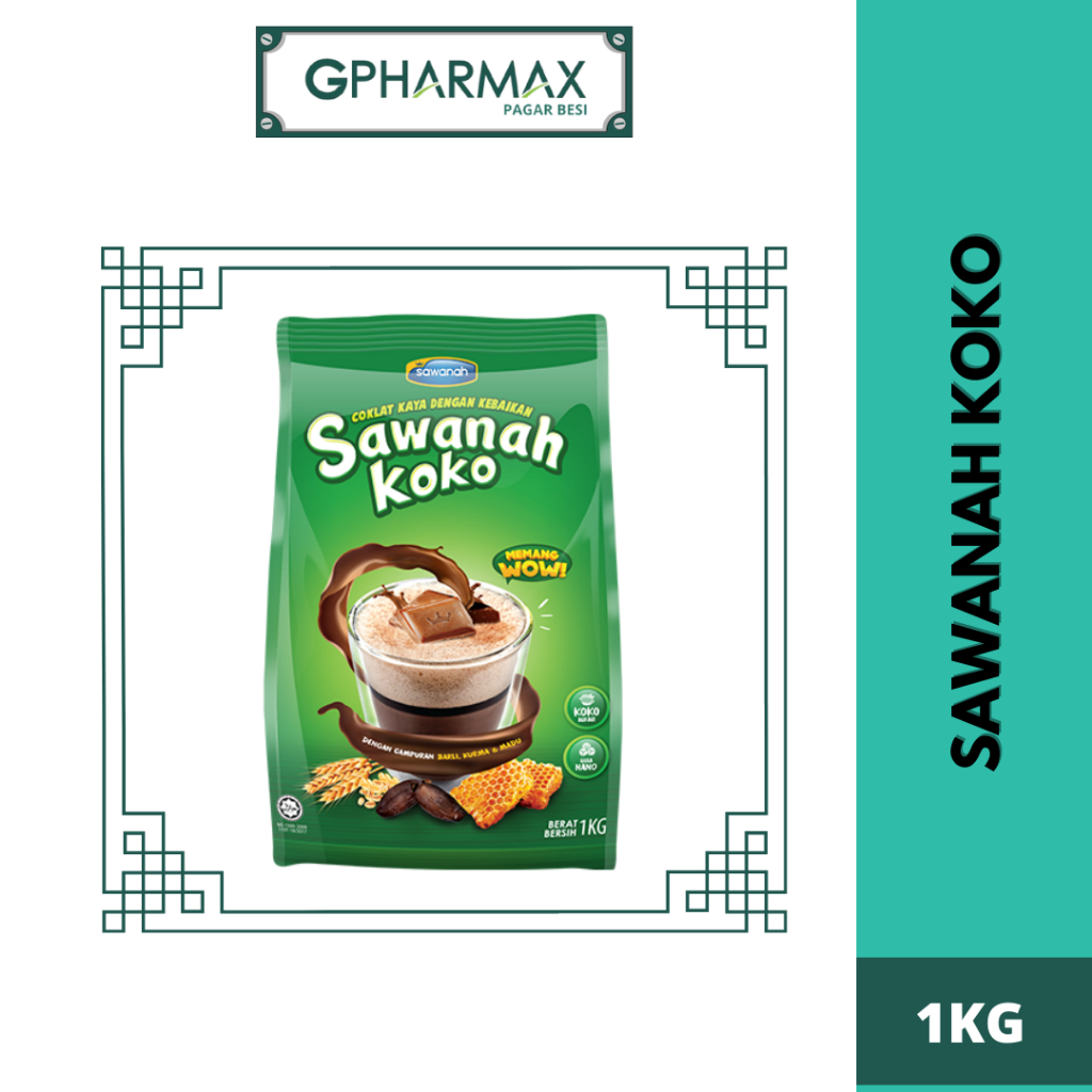 Sawanah Koko 1KG Minuman Coklat (Koko, Barli, Kurma, Madu, Gula Nano ...