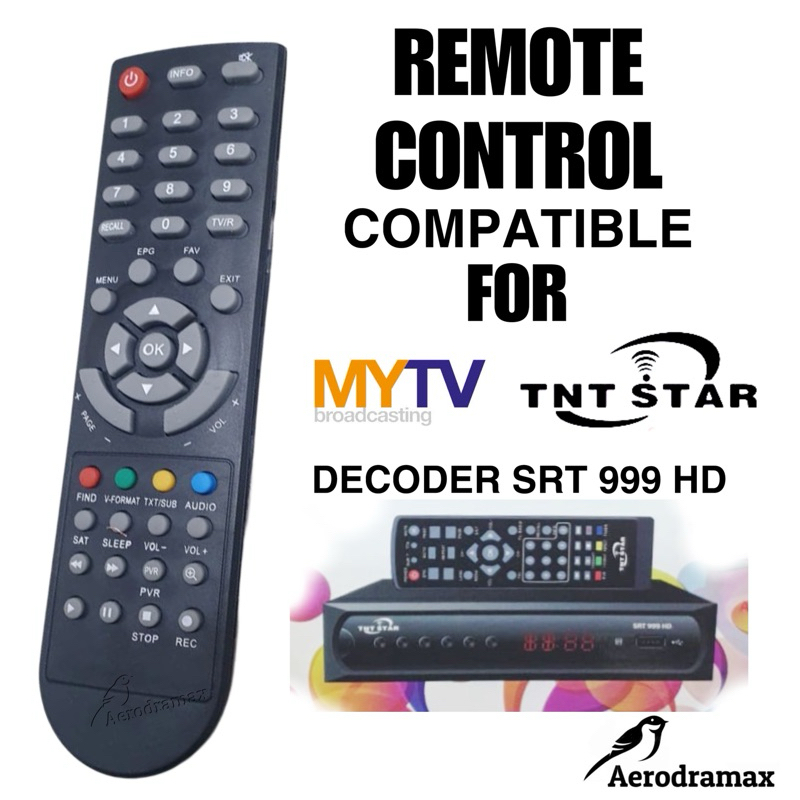 Remote Control For TNT STAR MYTV Decoder SRT999HD | Shopee Malaysia