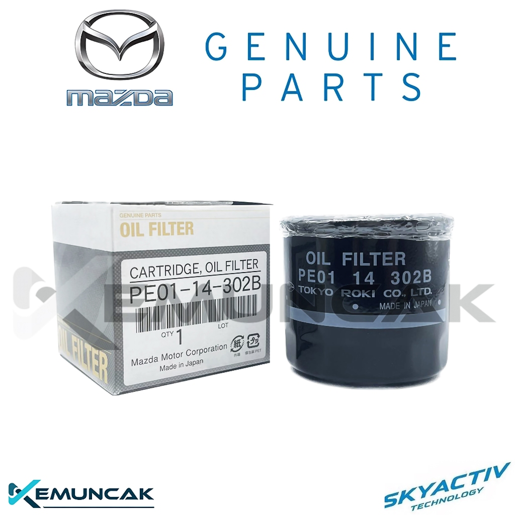(100% Genuine) MAZDA SKYACTIV | Oil Filter PE0114302B - MAZDA 2 3 6 CX5 ...