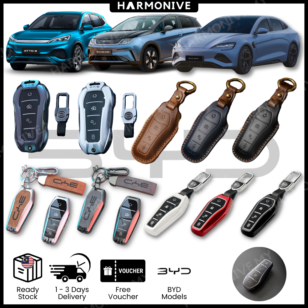 BYD Seal ATTO 3 Dolphin Key Fob Cover Accessories | Alcantara | Leather ...