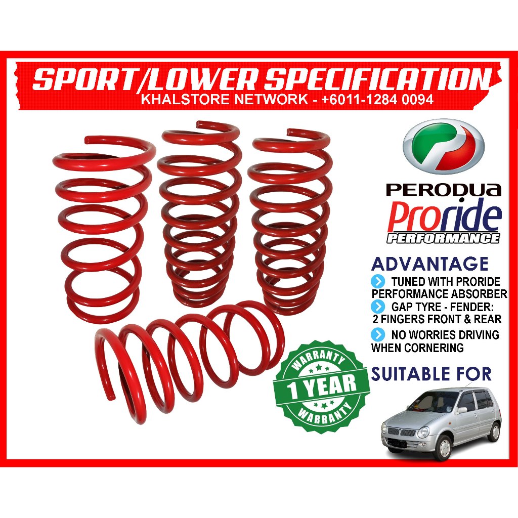 Proride Kancil Sport Spring Performance 660cc 850cc Daihatsu Ceria (1 ...