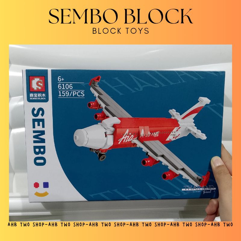Sembo Block Thailand Vehicle Model Aeroplane Block Mainan Kapal Terbang ...