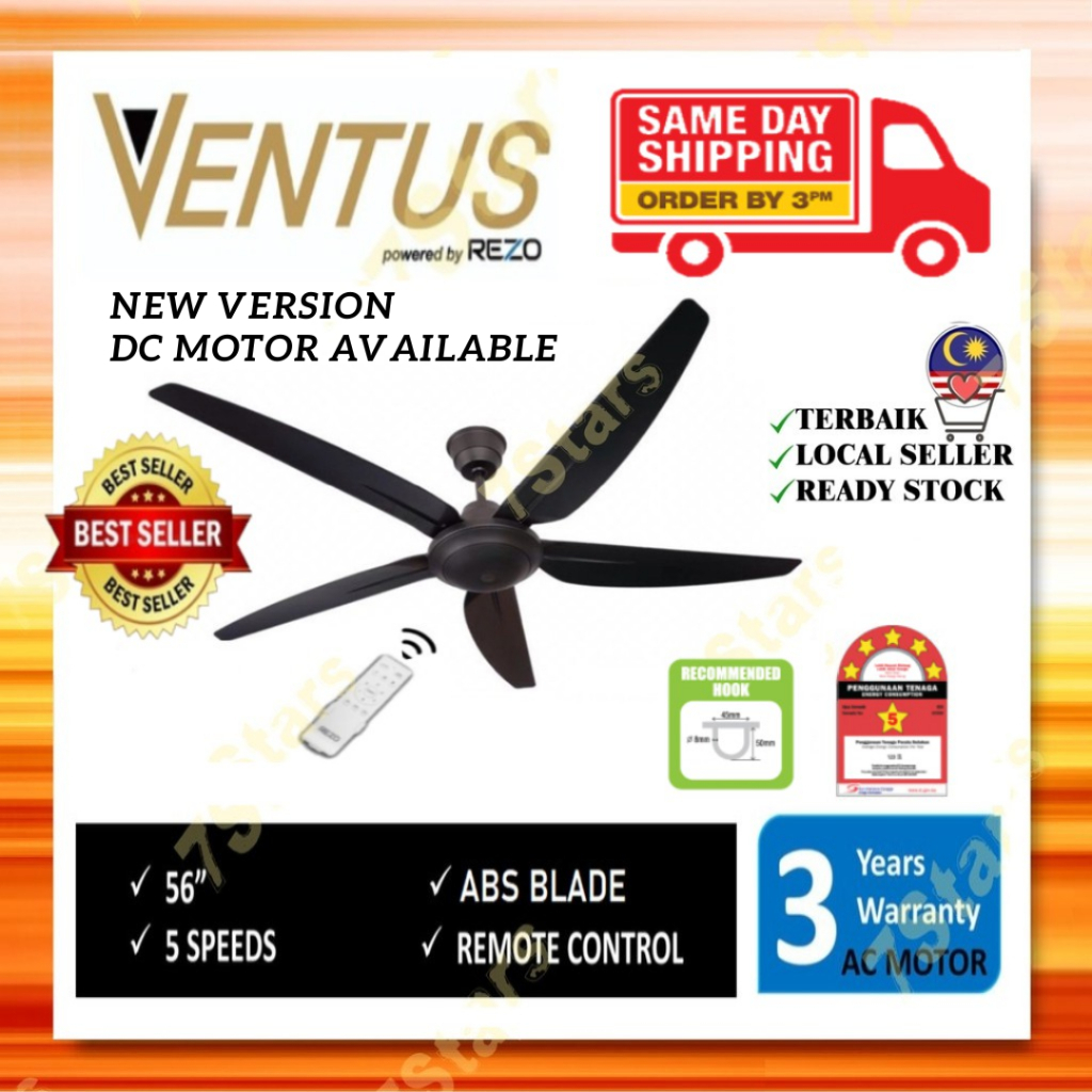 Rezo Ventus MY56 Celling Fan -Kipas ceiling | Shopee Malaysia