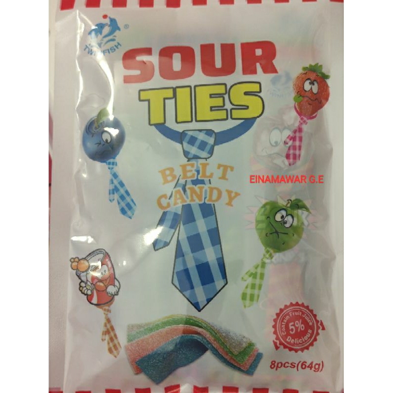 Sour Ties Belt Candy Assorted Flavours | Shopee Malaysia