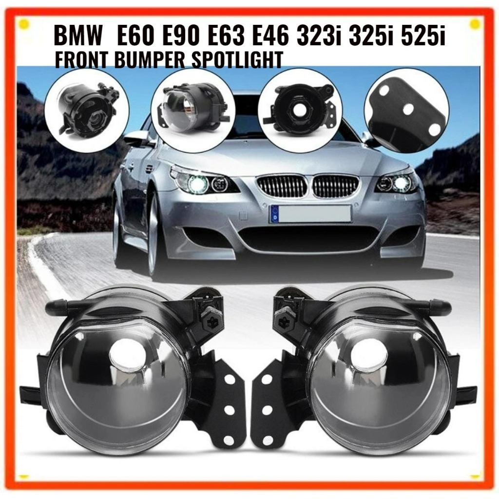 BMW E60 E90 E63 E46 323i 325i 525i SERIES FRONT BUMPER SPOTLIGHT FOG LAMP LIGHT HOUSING LENS ...
