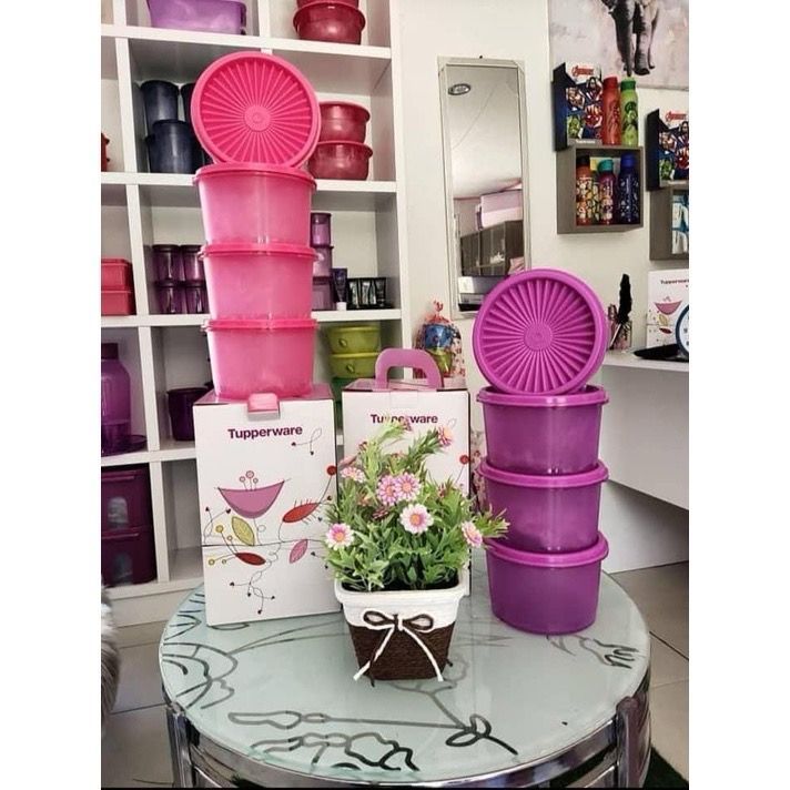 2172b Tupperware Mini deco canister 600ml / Deco Canister with Gift Box ...