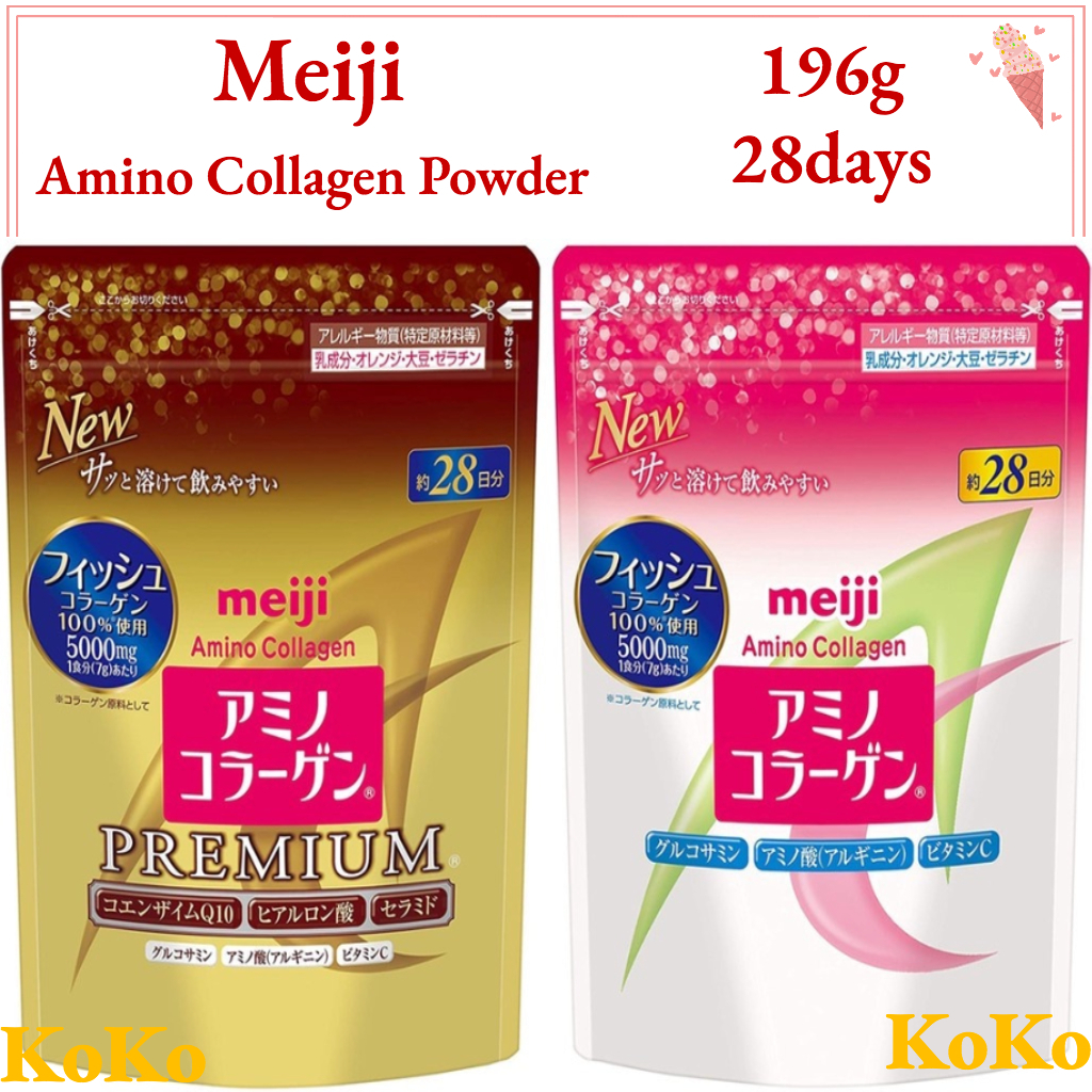 MEIJI Meiji Premium Amino Collagen Powder Beauty Food Refill 196g 28Days | Shopee Malaysia