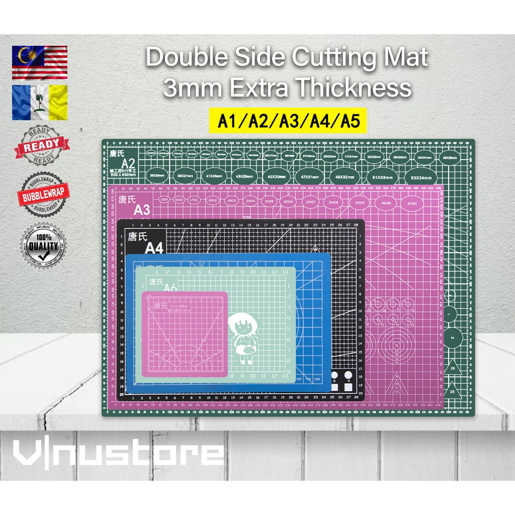 Double Side Cutting Mat • Paper Cutting Board • DIY Heavy Duty A1 A2 A3 ...