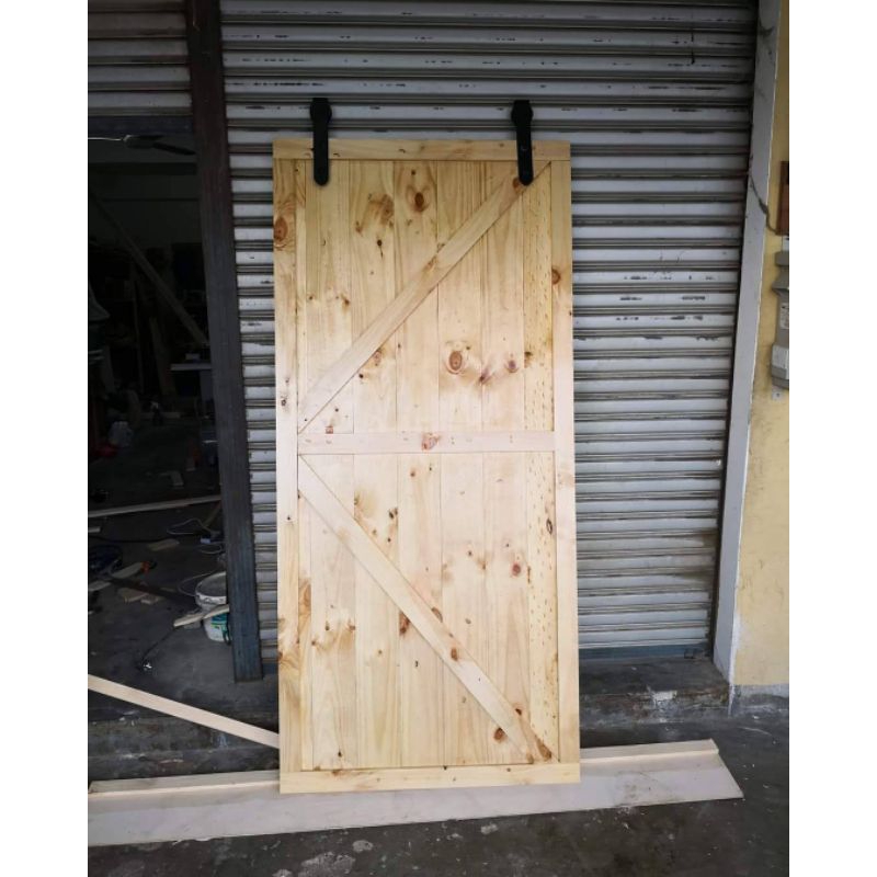 barn door full set installation package | Shopee Malaysia