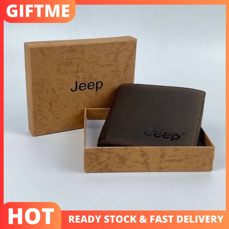 JEEP Genuine Leather Wallet Men Premium Quality BiFold Smart Dompet ...