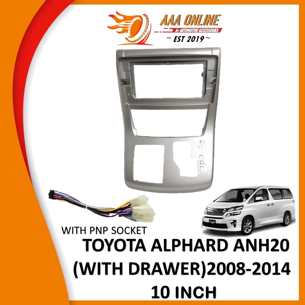 Android Player Casing TOYOTA ALPHARD ANH20-10''(BIG)-2008-2014-BLACK ...