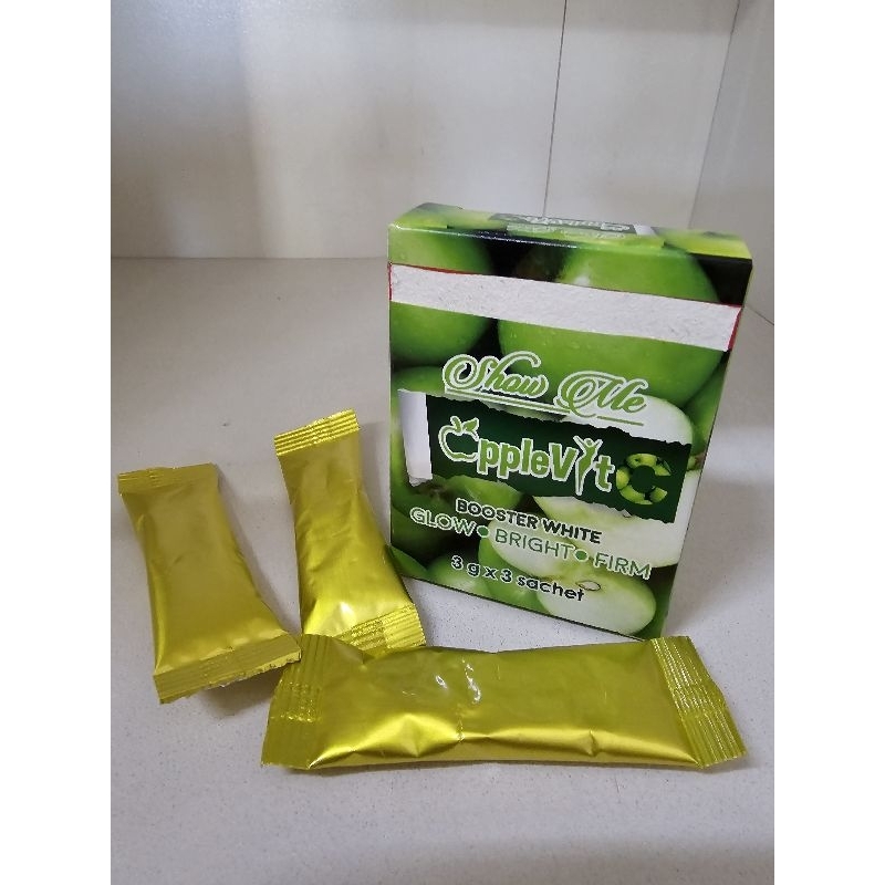 Show Me Apple Vit C ( Booster White) Vitamin C Glow Bright Firm 3x3g ...