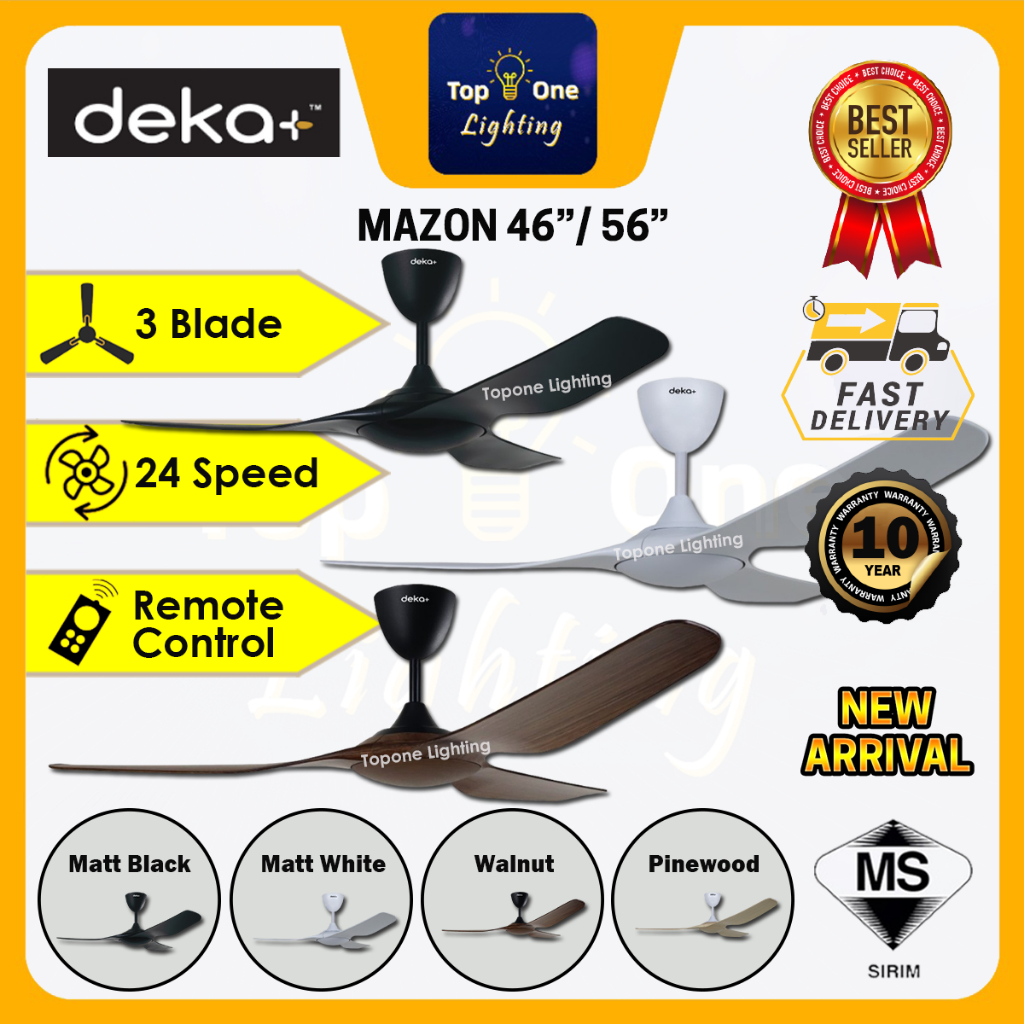 🔥2024 NEW🔥 DEKA+ MAZON 46'' 56'' 3 Blades 24 Speeds + Reverse with ...