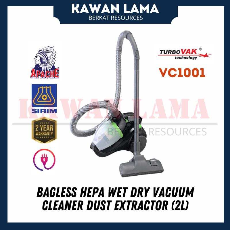 APACHE Bagless HEPA Vacuum Cleaner Dust Extractor (2L) - VC1001 ...