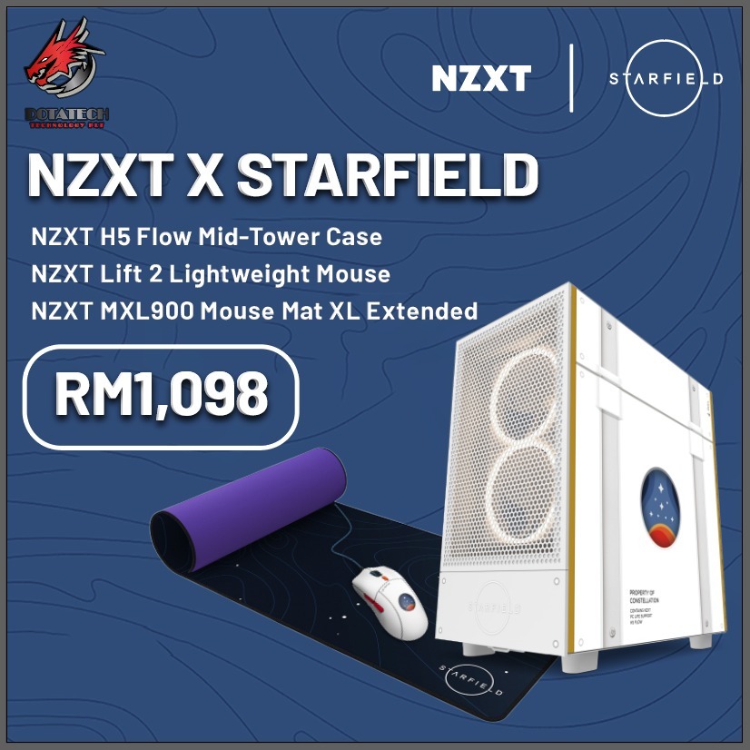 # NZXT Starfield Limited Edition Bundle - [H5 FLOW + LIFT 2 + MXL900] # | Shopee Malaysia