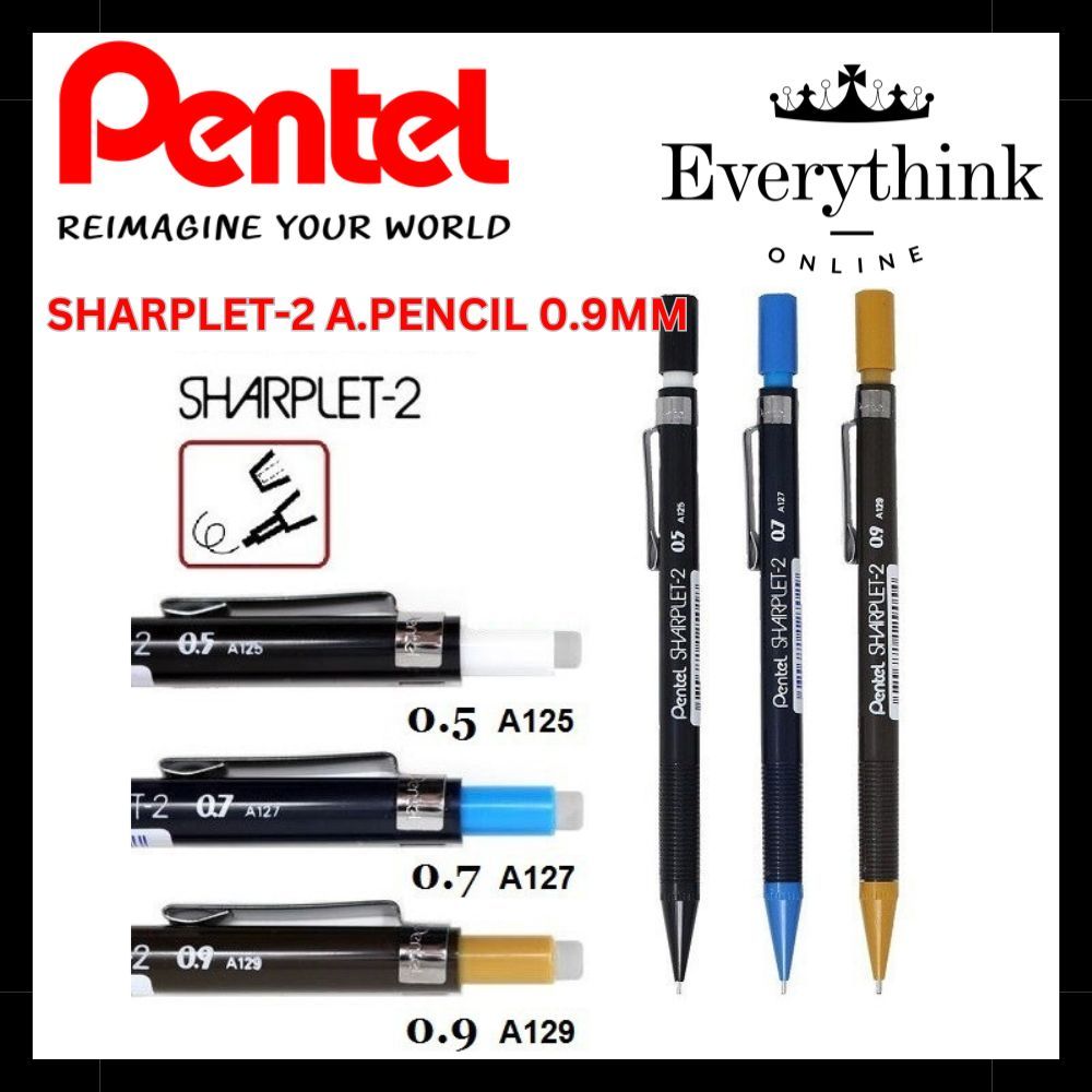 PENTEL SHARPLET-2 AUTOMATIC PENCIL 0.9MM A129 SLIM LIGHTWEIGHT ...