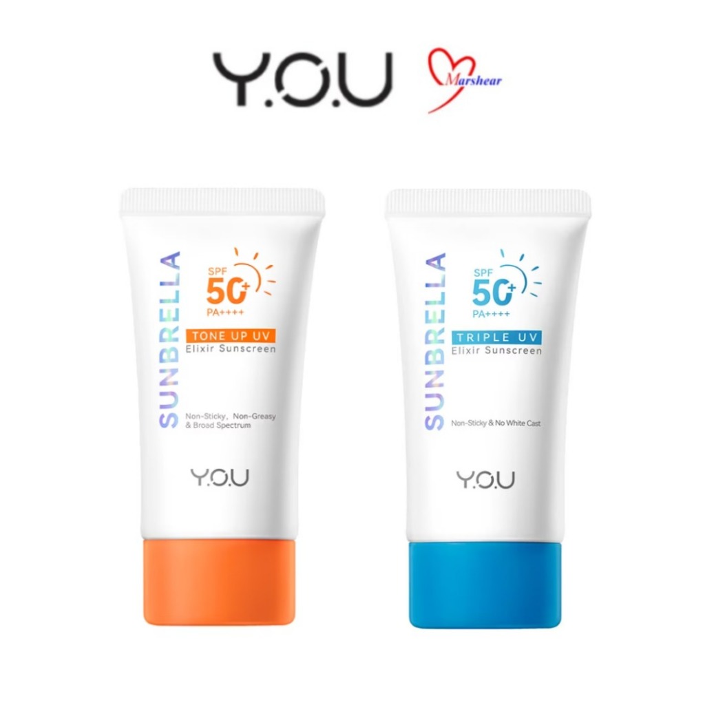 YOU Sunbrella Sunscreen Triple UV Elixir / Tone Up UV Elixir SPF 50+ PA++++ | Shopee Malaysia