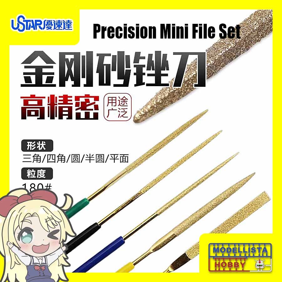Ustar Precision Mini File Set 90650【Modellista】 | Shopee Malaysia