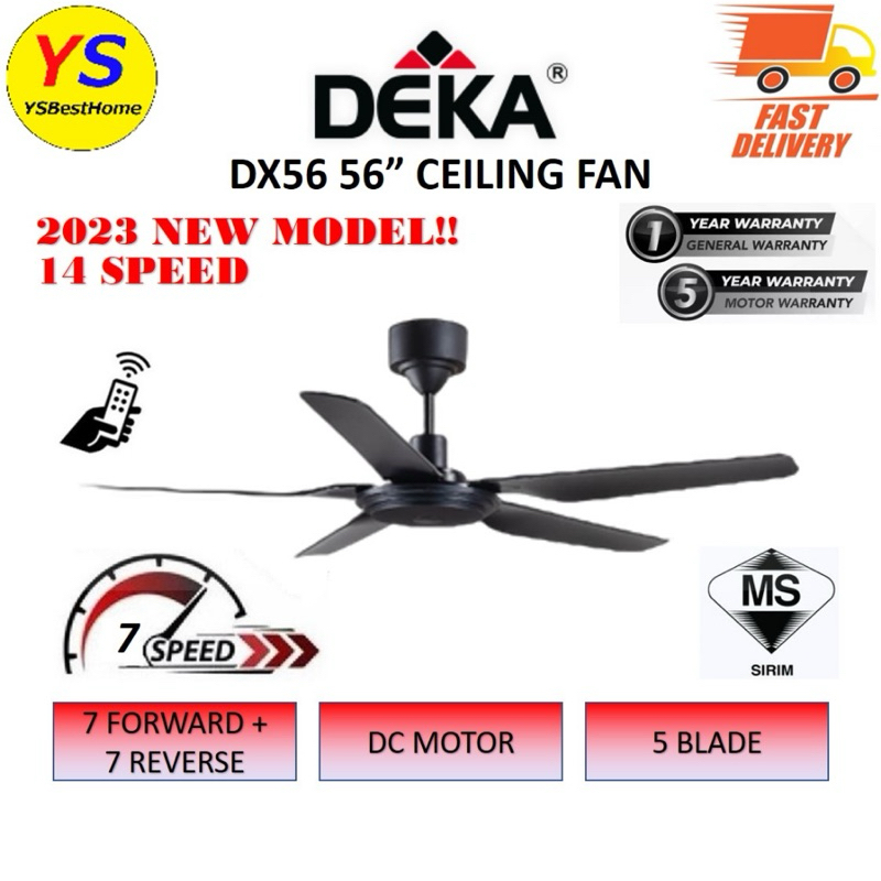 Deka 5-Blade Ceiling Fan With Remote Control DX56 | Shopee Malaysia
