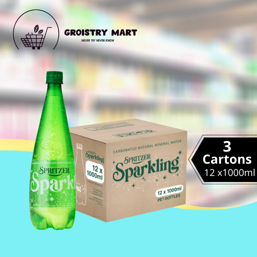 Spritzer Sparkling Natural Mineral Water ( 1L x 36 Bottles ) 3 Cartons [Klang Valley & Seremban ...