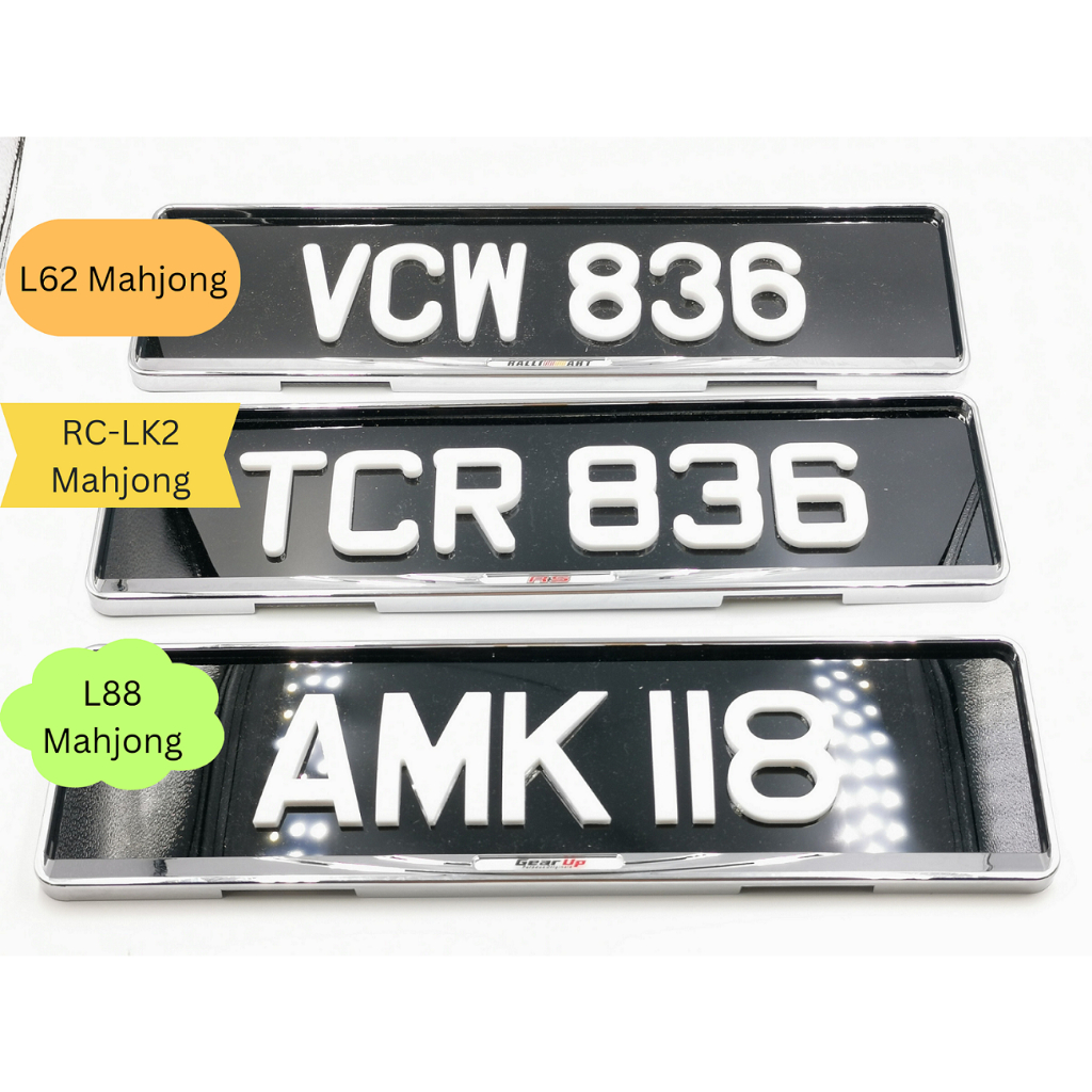 Curve Crystal Car Number Plate RC-LK2 LK2 L88 L62 thin LK2(2mm ...