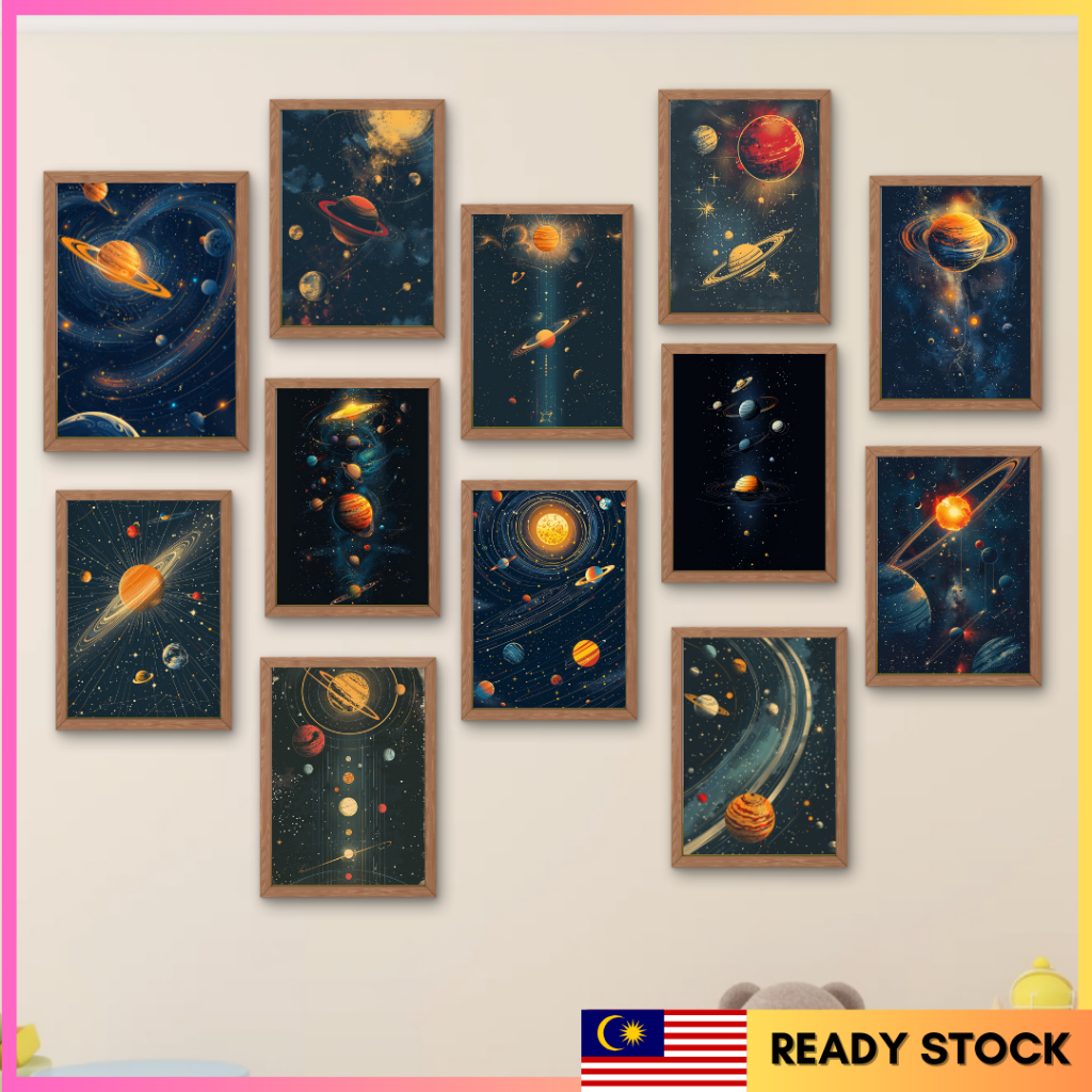 Science Solar System, Galaxy and Planets Deep Space Laminated Poster ...