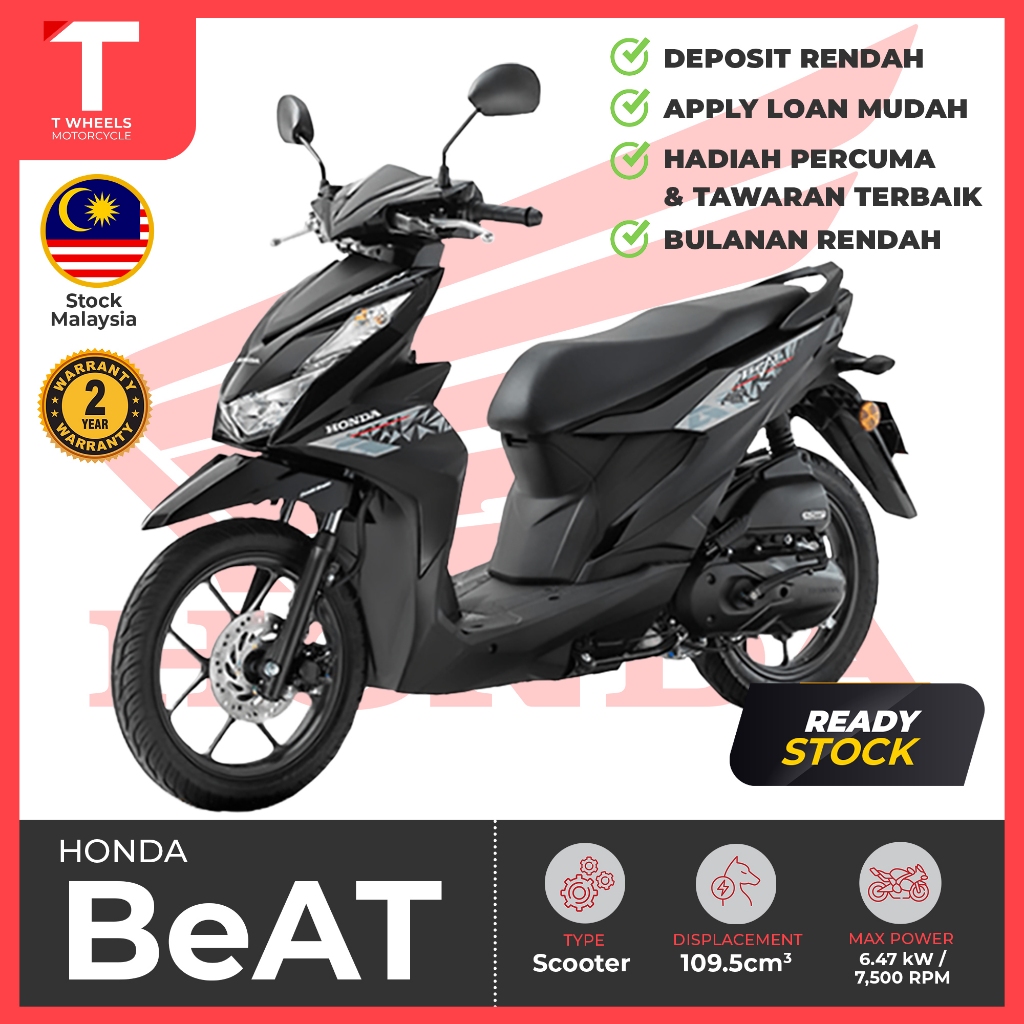 HONDA BeAT/Scooter/New Stock/110CC | Shopee Malaysia