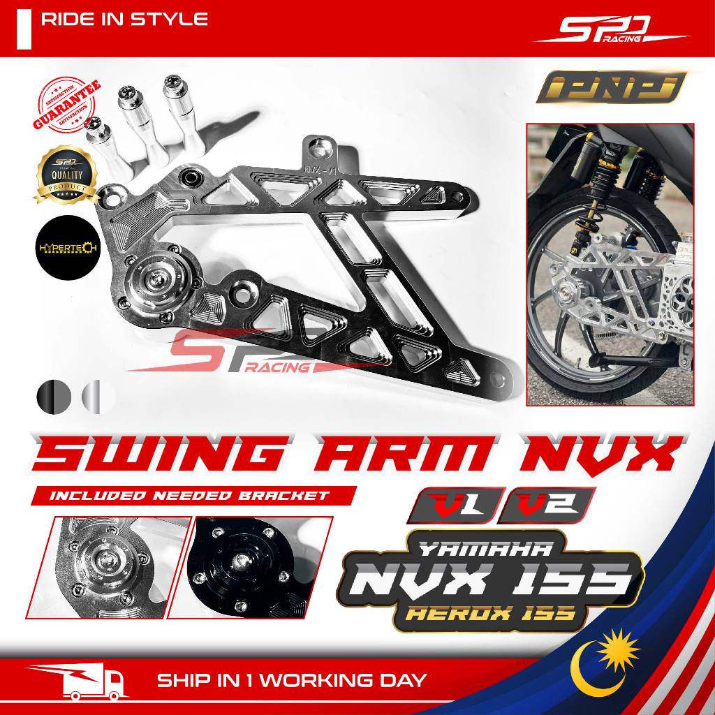 NVX Swing Arm Full Set I FULL CHROME I FULL BLACK Hypertech Racing For ...