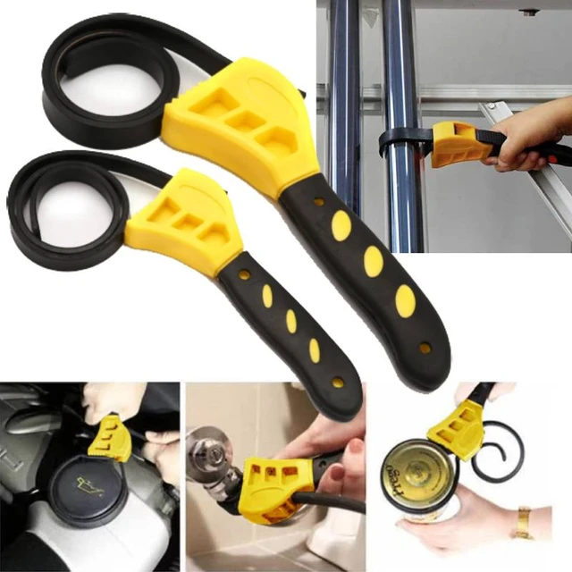MKR Adjustable 6inch/8inch Rubber Strap Wrench Spanner Oil Filter ...