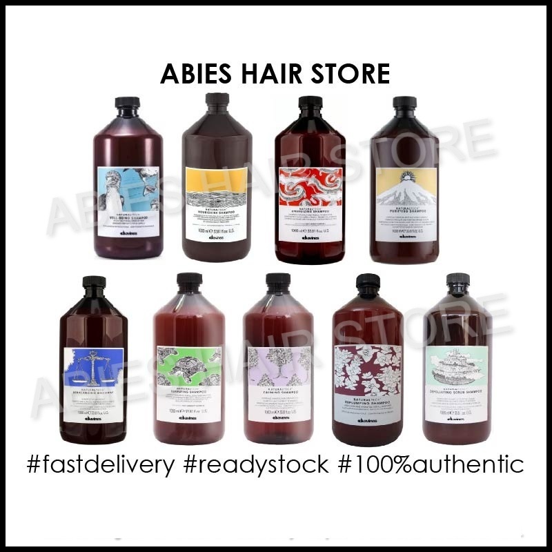 Davines NaturalTech Shampoo 1000ml (Energizing,Calming,Purifying,Rebalancing,Renewing,Nourishing ...