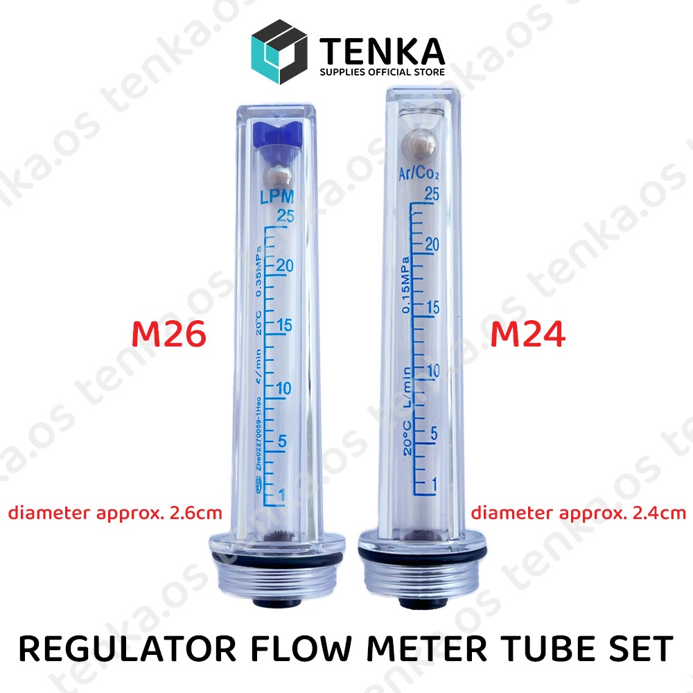 TENKA Argon CO2 Regulator Plastic Tube Flow Meter Gauge Indicator ...