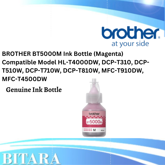 Brother High Yield Ink Bottle BT5000M (NO BOX) | Shopee Malaysia