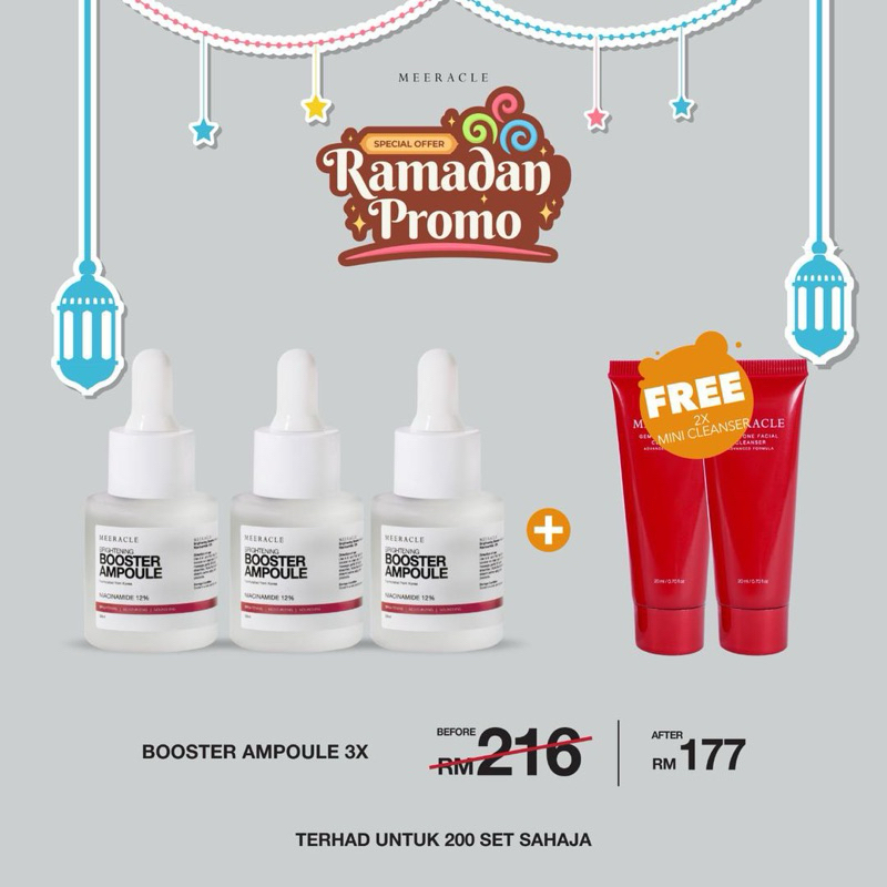 RAMADAN PROMOTION‼️MEERACLE BOOSTER AMPOULE TRIPLE PACK | Shopee Malaysia