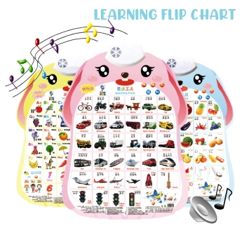 Early Education Baby Learning Sound Flip Chart Book Flash Card Kids ...