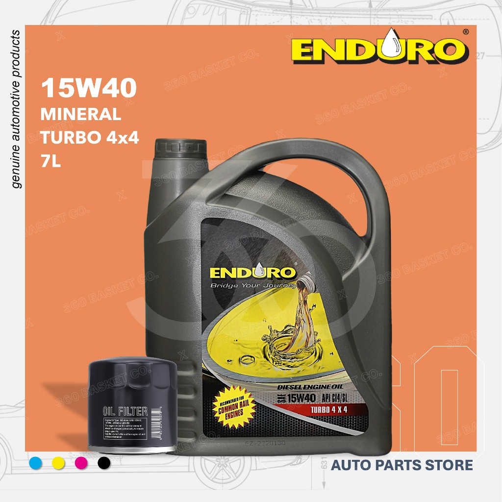 ENDURO MINYAK HITAM 15W40 7L DIESEL ENGINE OIL TOYOTA HILUX ISUZU DMAX ...