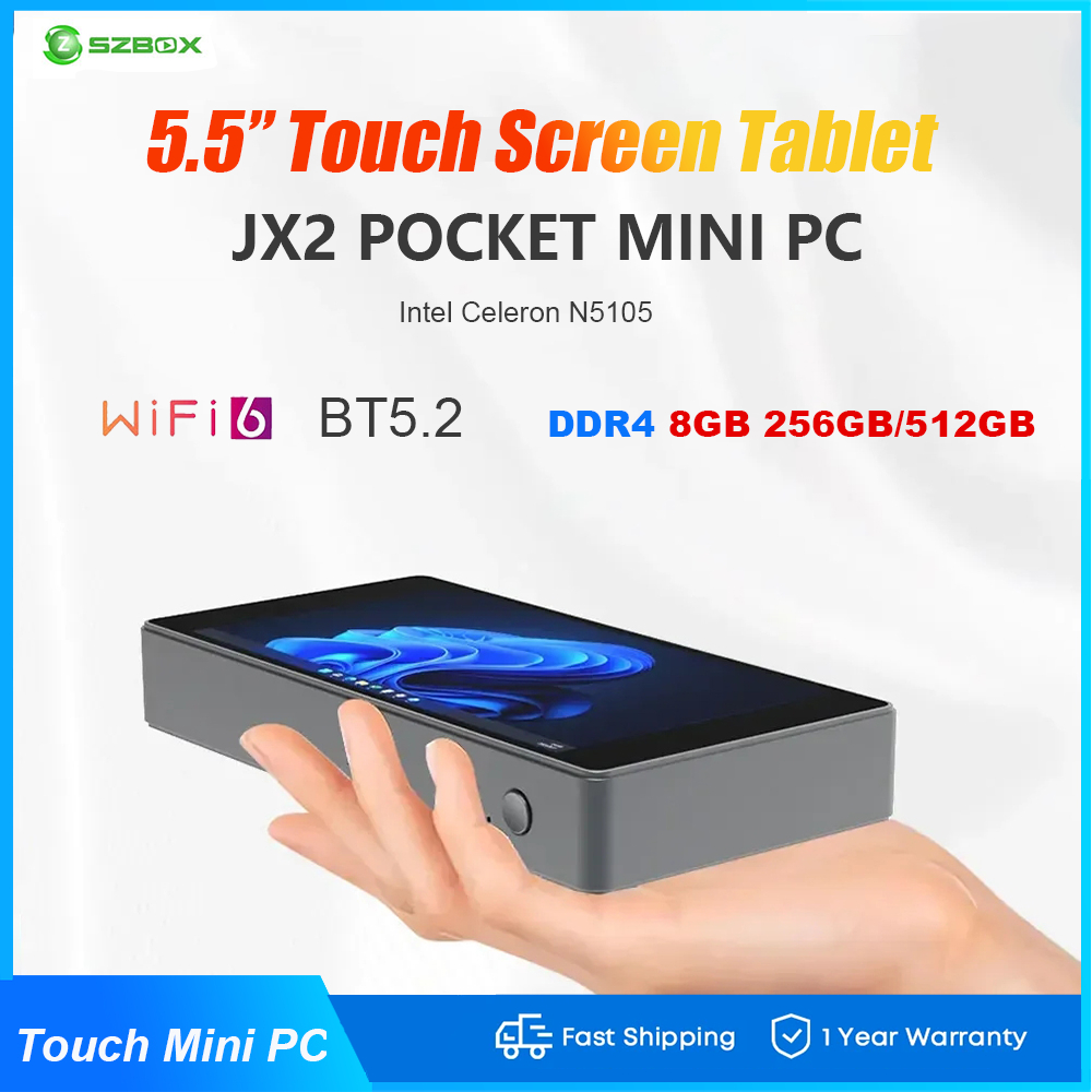 SZBOX JX2 N5105 Pocket MINI PC WINS 11 WIFI6 BT5.2 DDR4 8GB LAN Mini ...