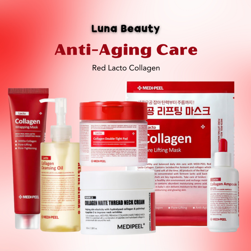 [Medipeel] Red Lacto Collagen Cleansing Oil/Pad/Mask/Ampoule/Neck Cream ...